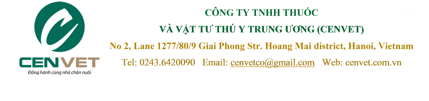 Công ty Thuốc Và Vật Tư Thú Y Trung Ương (CENVET) Tuyển Dụng